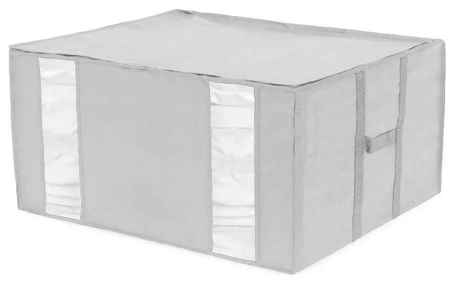 Vakuový vyztužený látkový úložný box na oblečení 56x42x33 cm Granit – Compactor