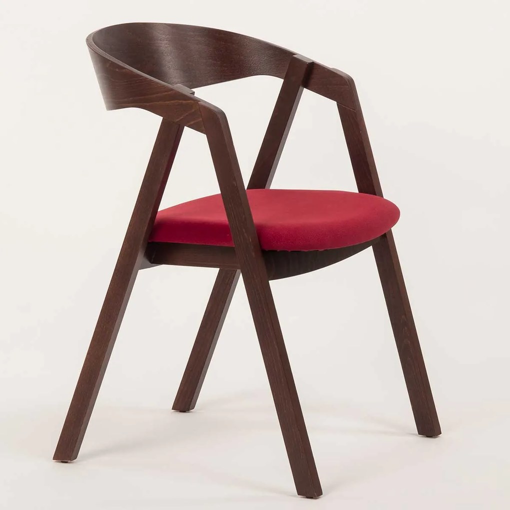 Stima bukové křesílko GURU s čalouněným sedákem buk MYSTIC nero 59