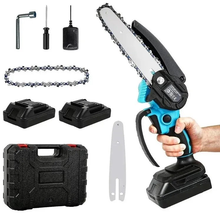 Akumulátorová ruční 8″ mini pilka WORTH AIR KE24-286 + 2x baterie 21 V + příslušenství + kufřík