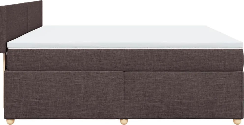 Box spring postel s matrací tmavě hnědá 180x200 cm textil 3289055