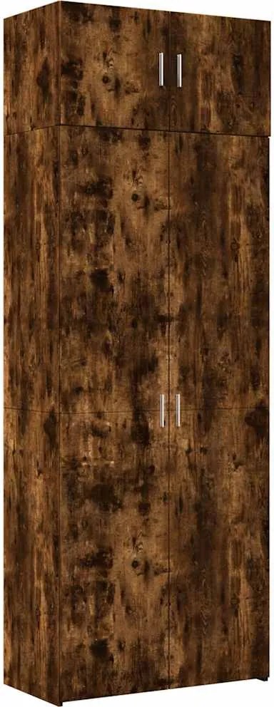 Úzká úložná kouřový dub 80x42,5x225 cm kompozitní dřevo 3281354