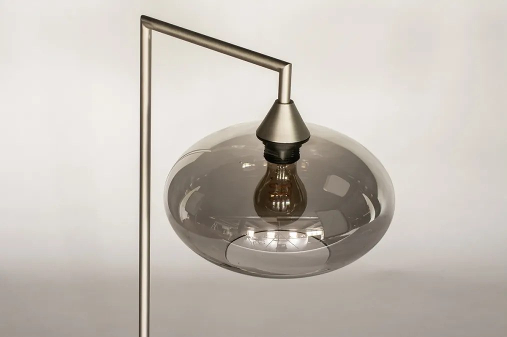 Stolní skleněná lampa Arten Steel