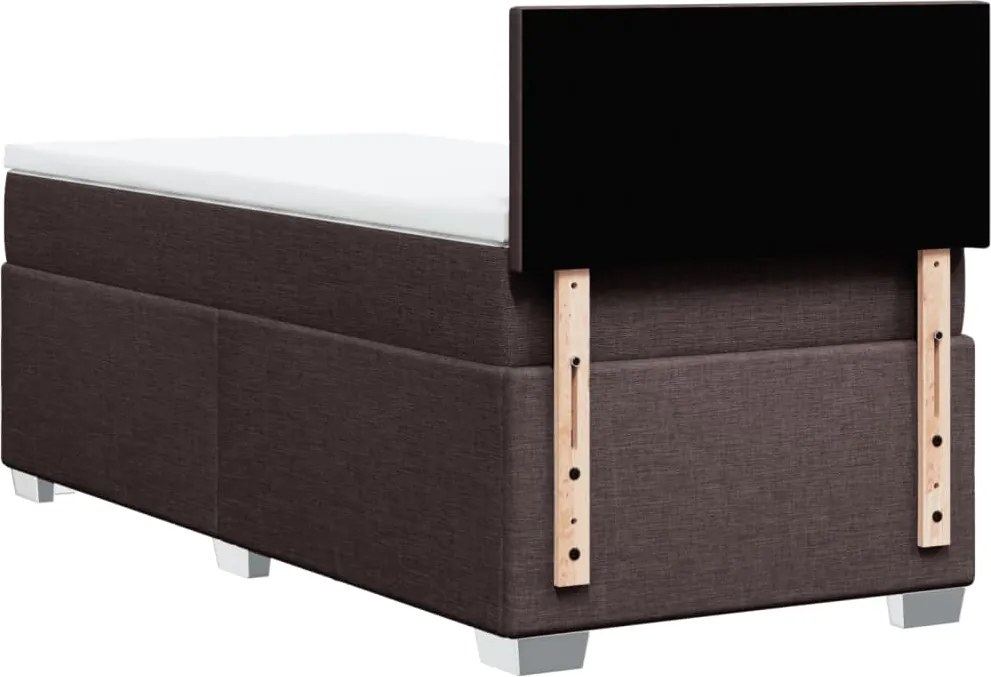 Box spring postel s matrací tmavě hnědá 80x200 cm textil 3285711
