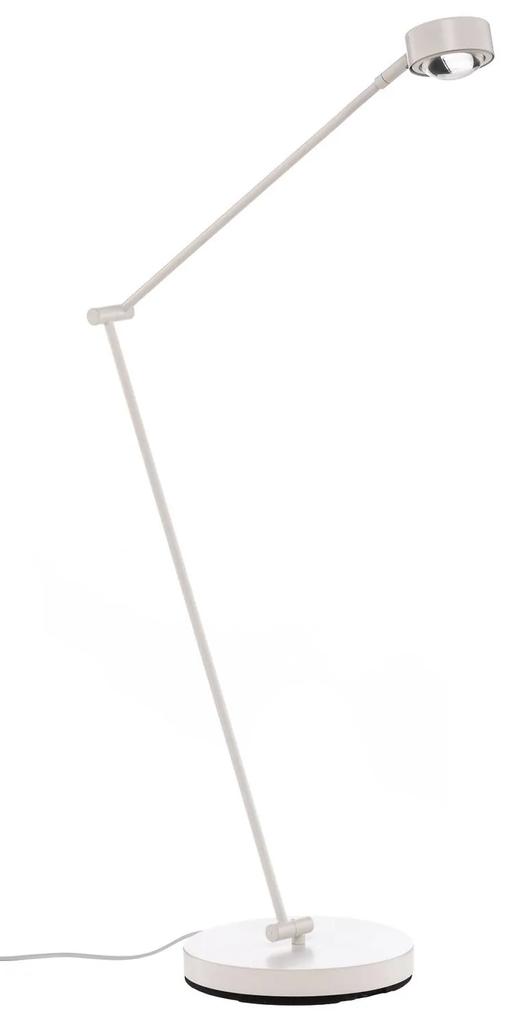 Stojací lampa Lindby Jyla, bílá, čočka, 3000K, GX53, železo