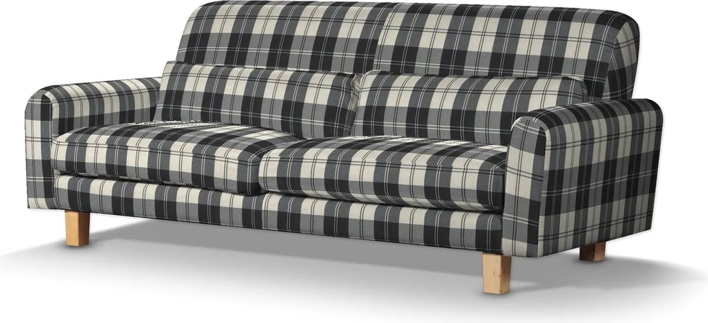 Potah na pohovku IKEA Nikkala krátký barva černá látka pletený vzor, vzorované