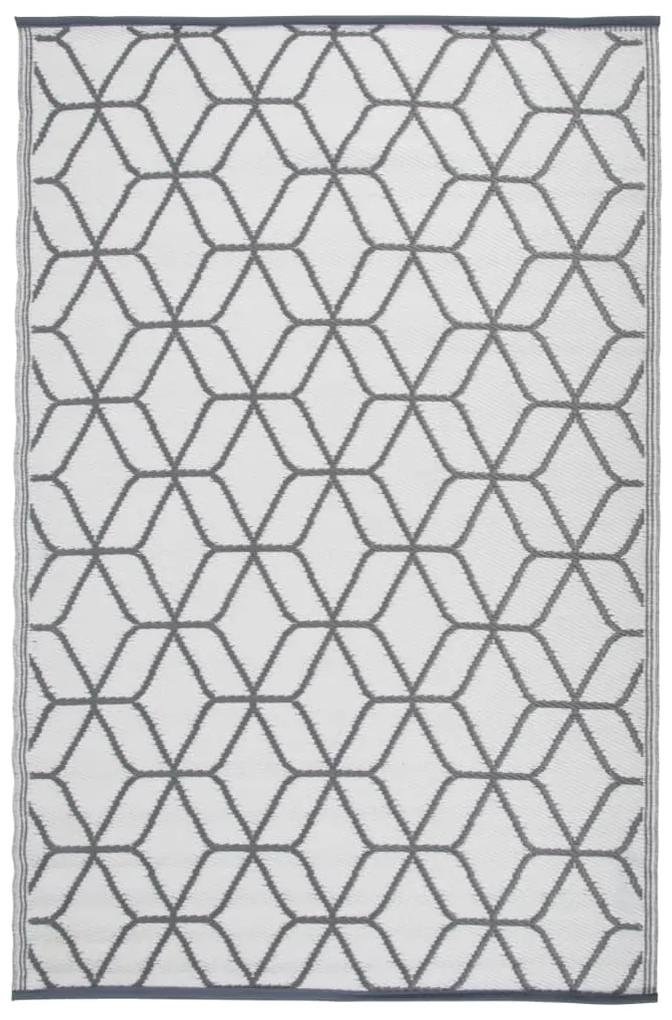 Esschert Design Venkovní koberec 180 x 121 cm šedo-bílý OC25