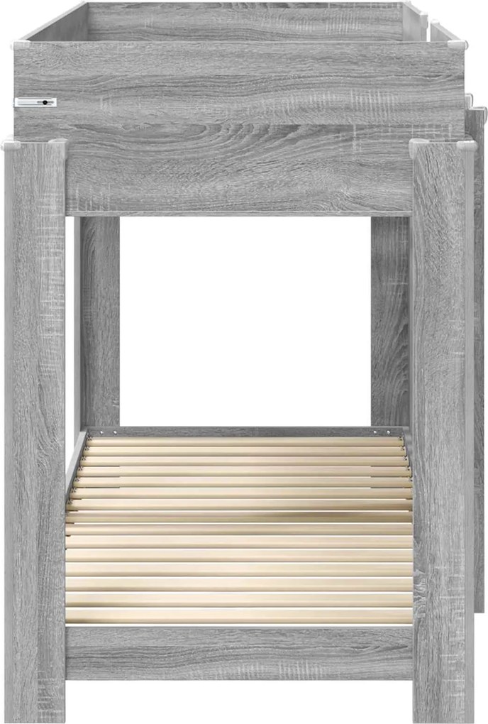 Patrová postel pro děti Šedá Sonoma 75 x 190 cm 3410544