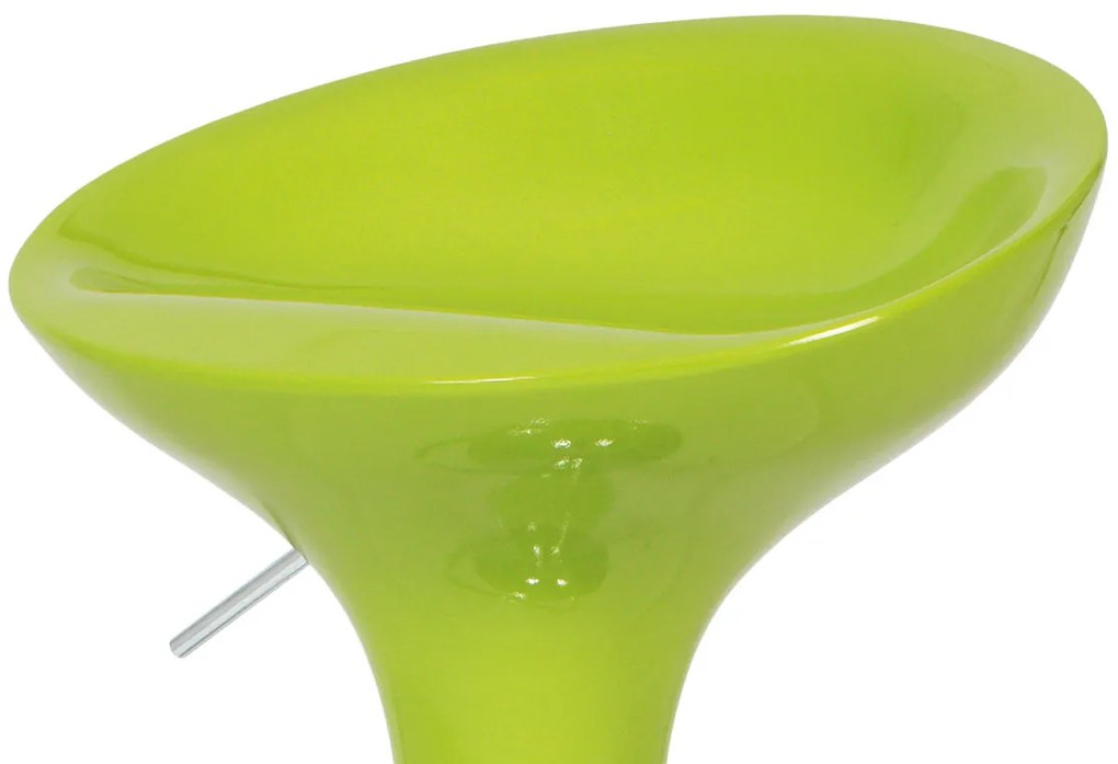 Barová židle, limetkový plast, chromová podnož, výškově nastavitelná AUB-9002 LIM