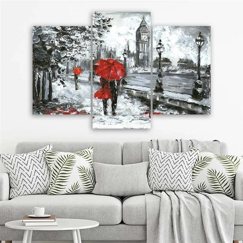 Gario Obraz na plátně Londýnská procházka - 3 dílný Rozměry: 60 x 40 cm