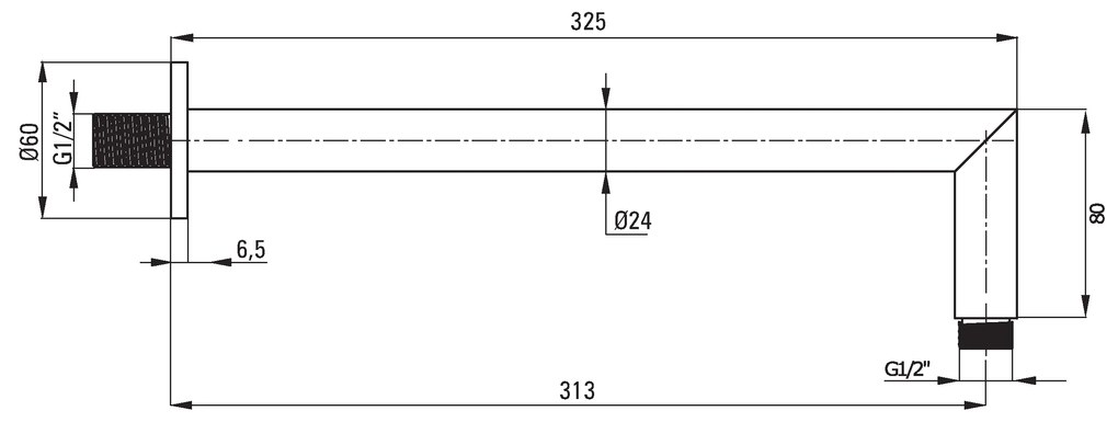Deante Cascada Arnika, podomítková sprchová sada, chromová, NAC_09QP