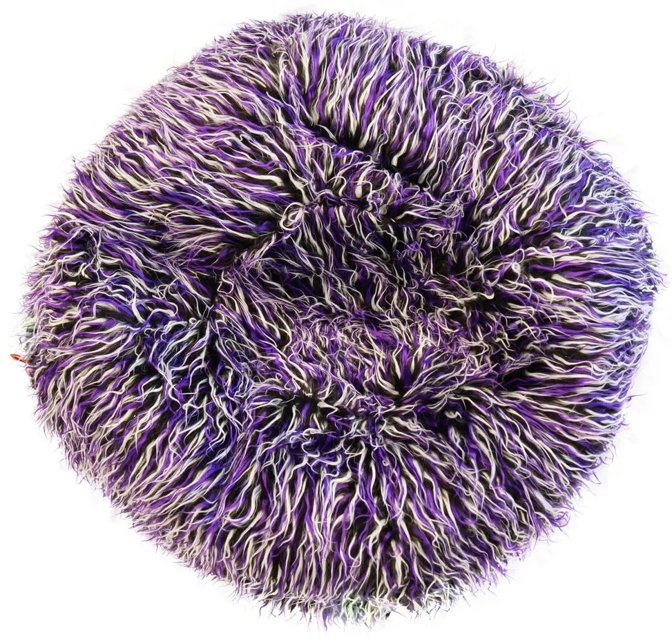 BeanBag Sedací vak Shaggy Multicolor white-black-purple
