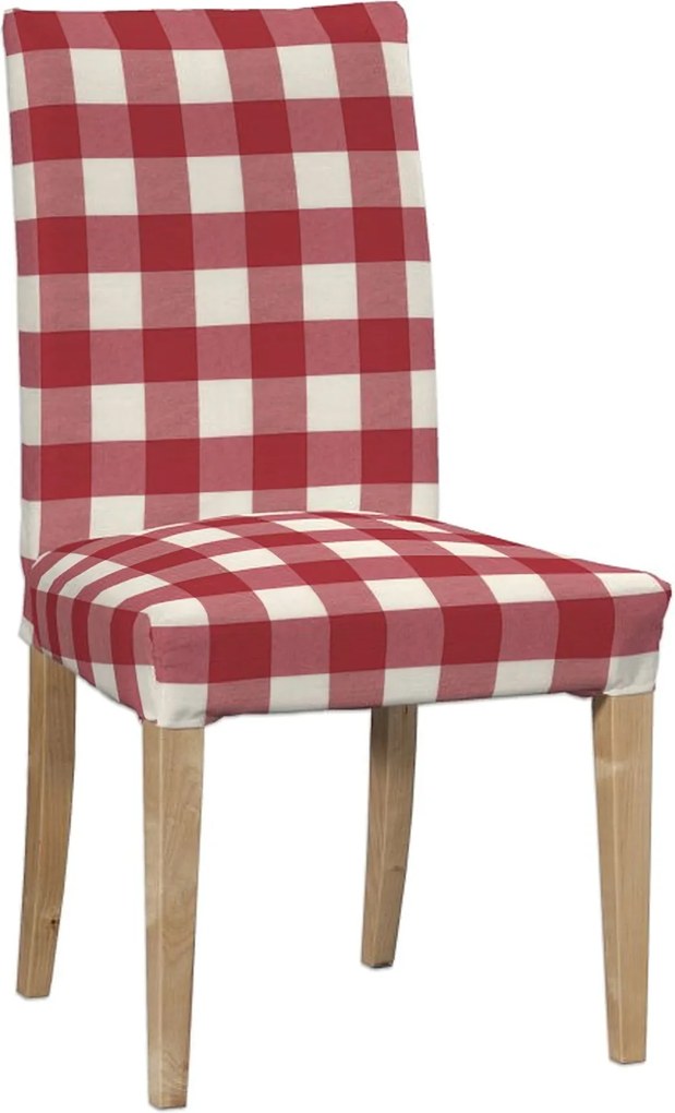 Potah na židli IKEA  Henriksdal, krátký barva červená látka vzorované