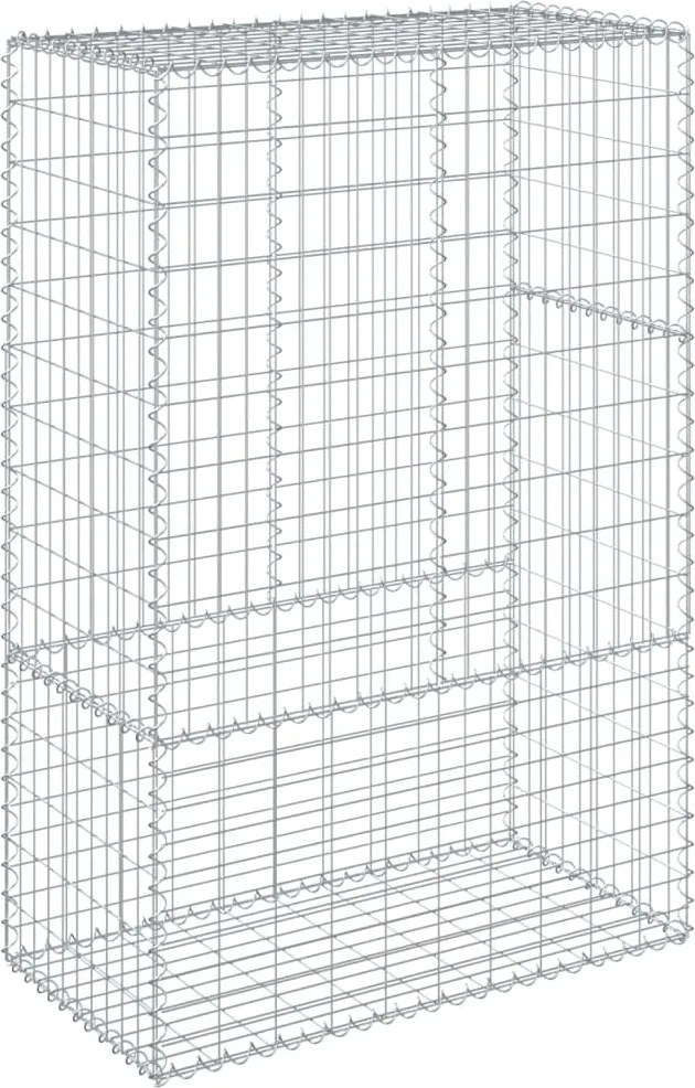Gabionový koš s víkem 100 x 50 x 150 cm pozinkované železo 3295154