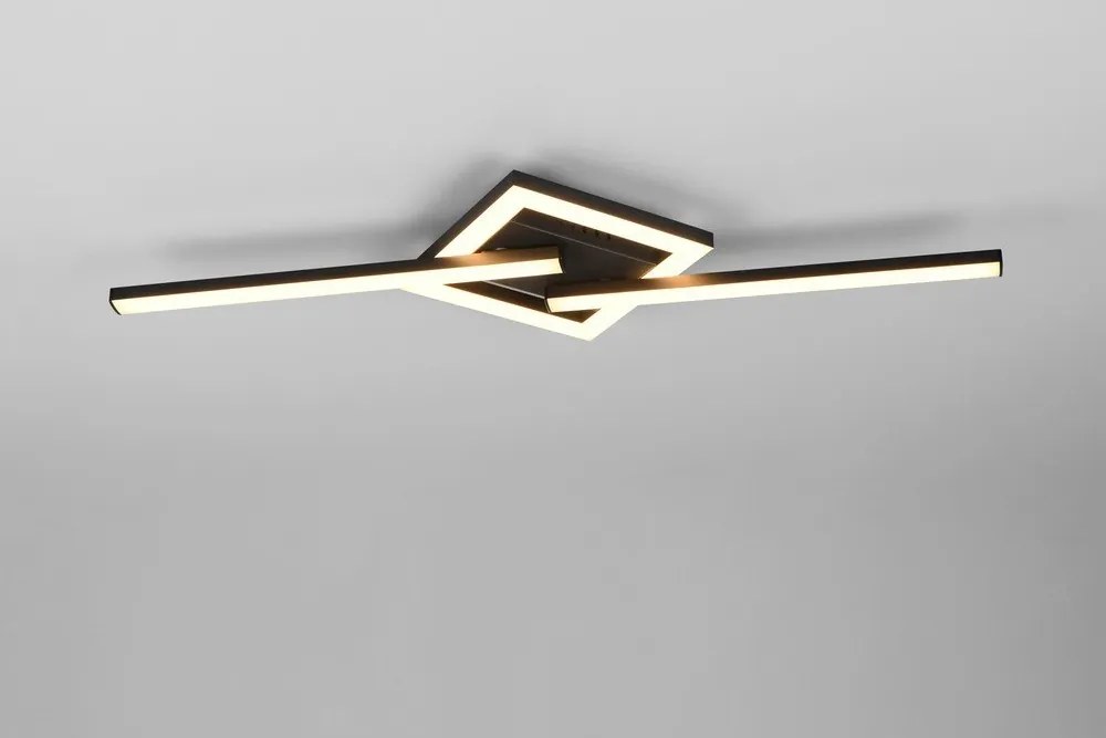 Černé LED stropní svítidlo 16x54 cm Viale – Reality