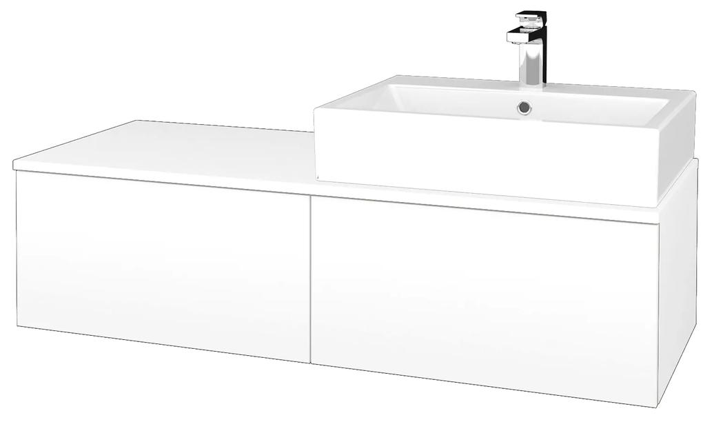 Dřevojas Koupelnová skříňka MODULE SZZ12 120 Varianta: N01 Bílá lesk / IND Individual / Pravé