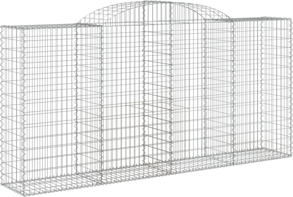 Klenuté gabionové koše 6 ks 300x50x140/160cm pozinkované železo 3146741