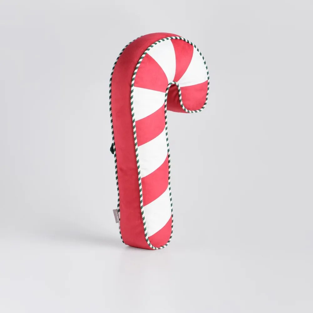 Butlers HOME & YOU Polštář "candy cane" 45 cm - červená/bílá