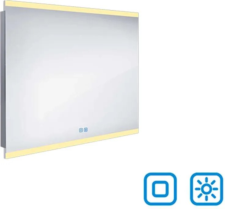 Nimco - Zrcadlo s LED osvětlením, 90x70 cm, dvěma dotykovými senzory ZP 12019VX