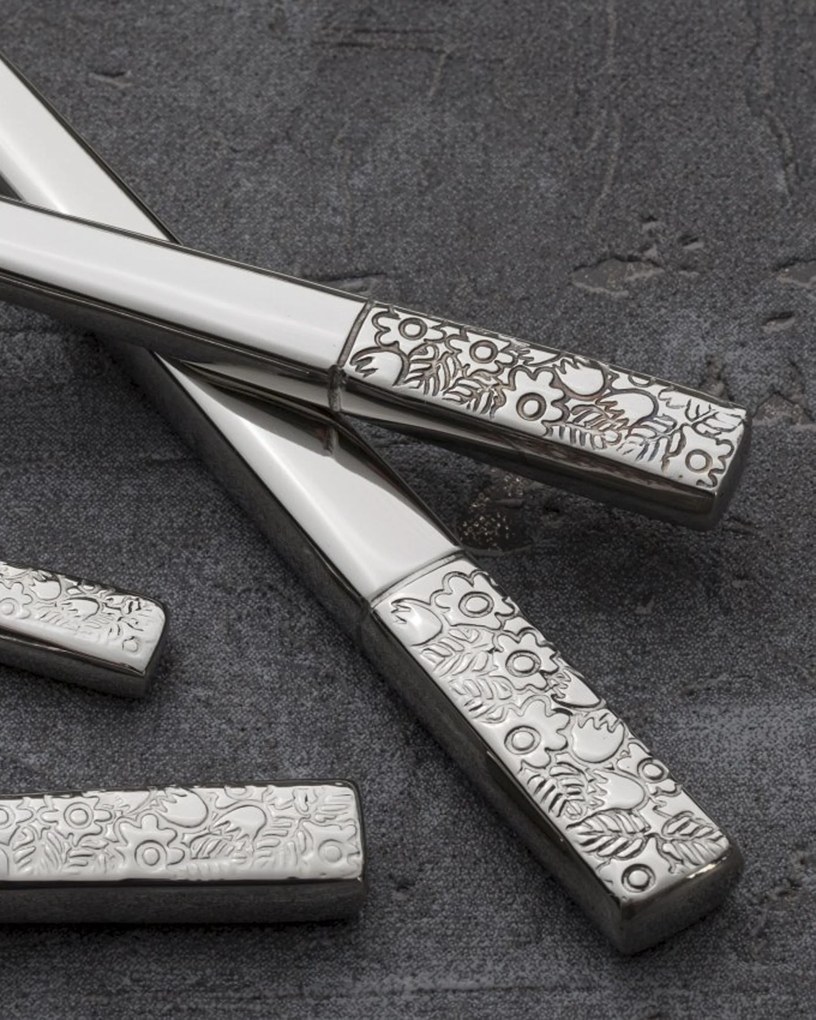 Příbory Fiori Platinum pro 6 osob 24 kusů