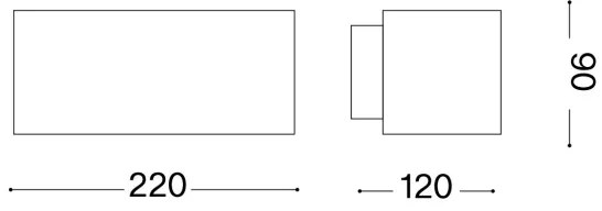 Ideal Lux - Venkovní nástěnné svítidlo ANDROMEDA 1xE27/60W/230V IP55 šedá