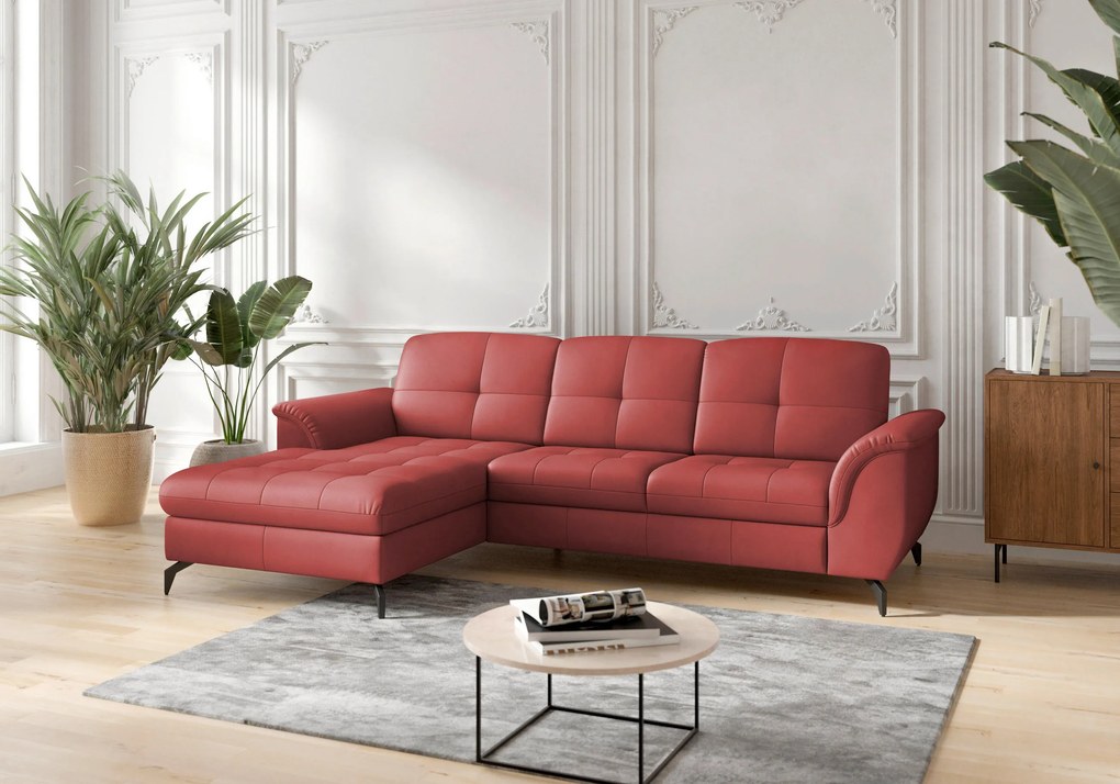 XXXLutz ROHOVÁ SEDAČKA, kůže, červená Sit & More - Sedací soupravy - 000144016234