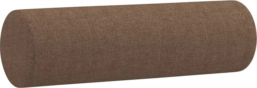 2místná pohovka s polštáři hnědá 120 cm textil 3200777