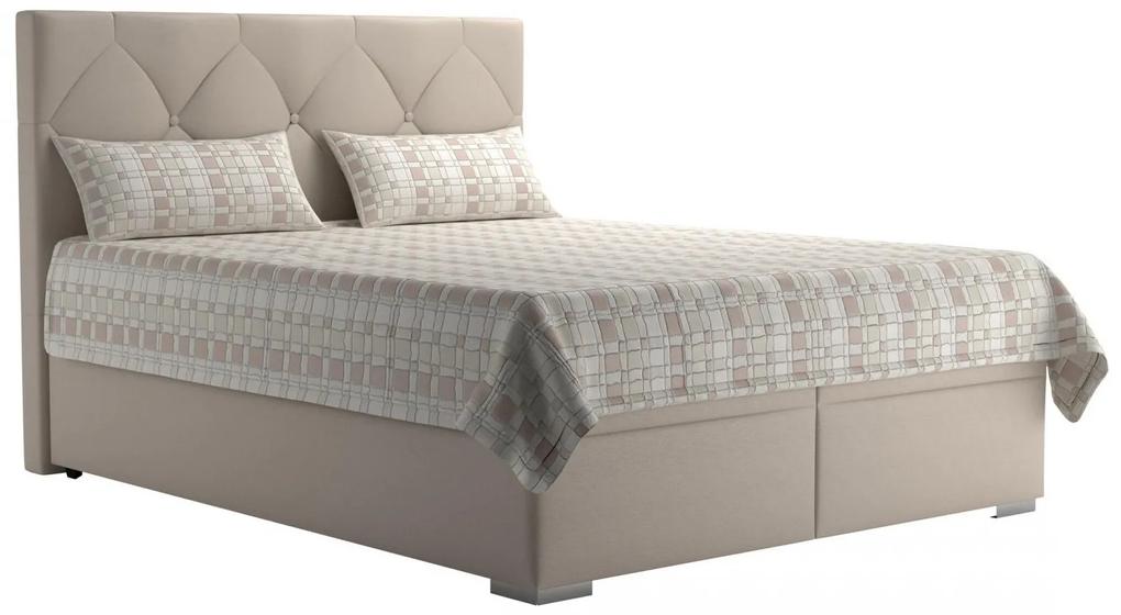 Manželská postel Gabriela 160x200 krémová, bez matrace