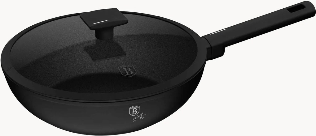 Pánev wok's nepřilnavým povrchem a pokličkou Matte Black