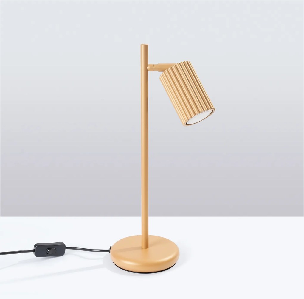 Sollux Lighting Stolní lampa KARBON zlatá