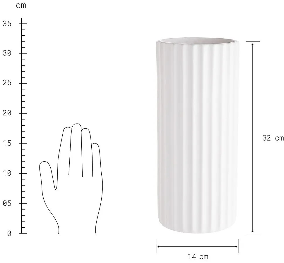 LIV Váza 32 cm - bílá