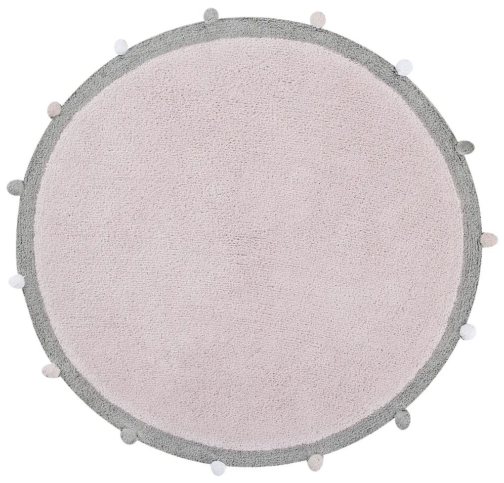 Lorena Canals koberce Pro zvířata: Pratelný koberec Bubbly Soft Pink kruh - 120x120 (průměr) kruh cm