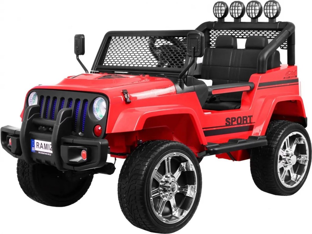 Ramiz Terénní autíčko Raptor Drifter červené + ovladač + pohon 4x4 + úložný prostor + pomalý start + MP3 LED
