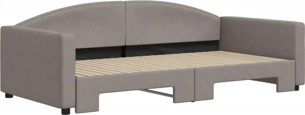 Válenda s přistýlkou taupe 100 x 200 cm textil 3197196