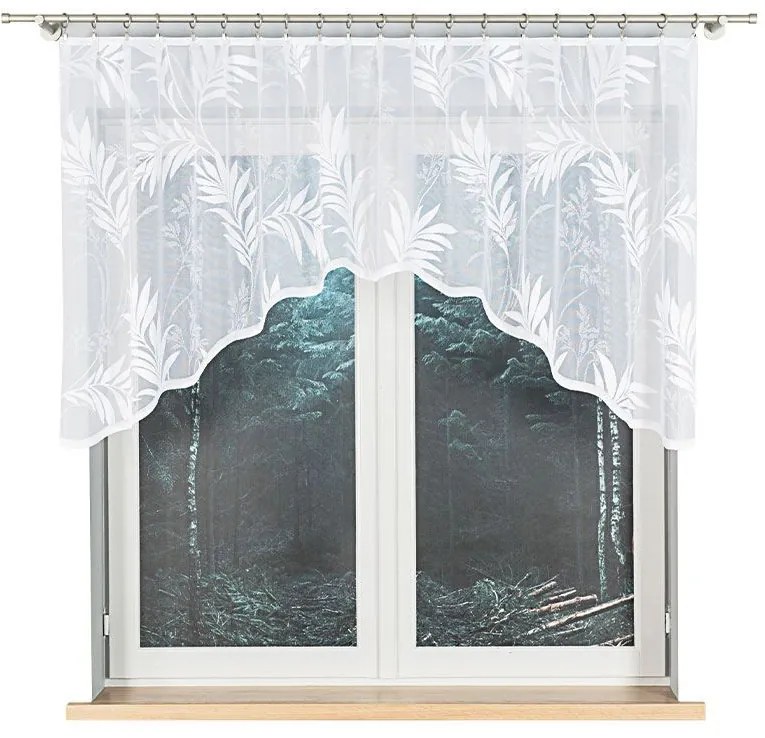 Dekorační oblouková krátká záclona na žabky KAJA 100 bílá 250x100 cm MyBestHome