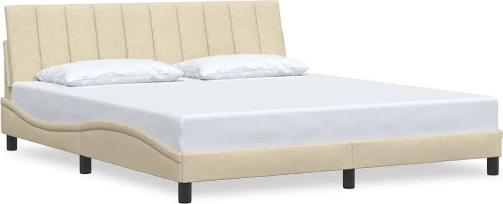 Rám postele bez matrace Hanko krémový 180 x 200 cm textil 3310410