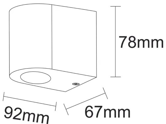 Venkovní nástěnné svítidlo BOSTON 1xGU10/10W/230V IP44