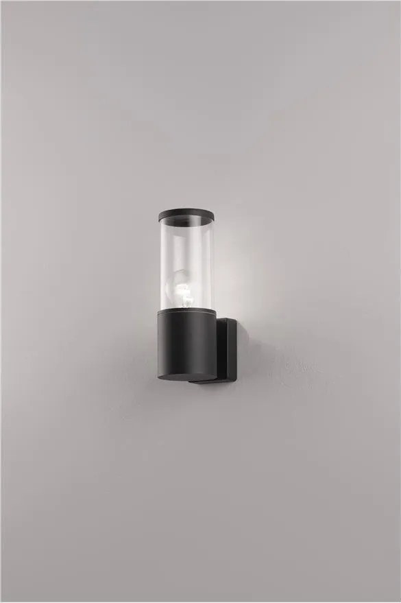 NV 9060181 Venkovní nástěnné svítidlo ZOSIA tmavě šedý hliník a čirý akryl E27 1x12W 220-240V bez žárovky IP65 - NOVA LUCE