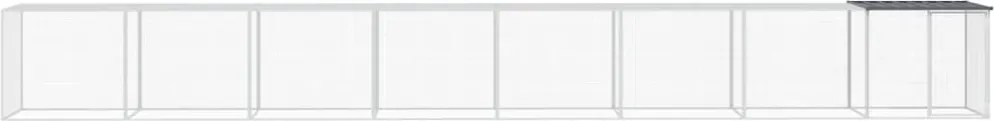 Klec pro kuřata se střechou antracitová 803 x 98 x 90 cm ocel 3189042