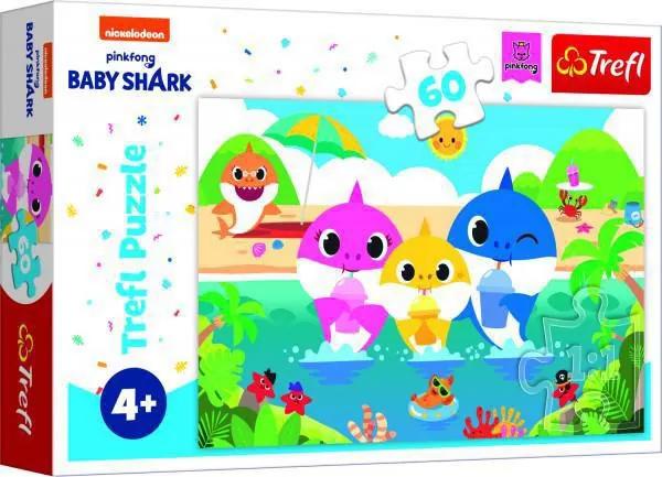 Trefl Puzzle Žraločí rodinka/Baby Shark na dovolené 60 dílků