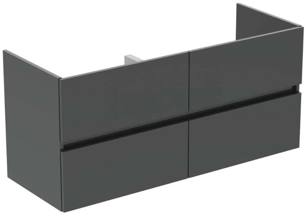 Ideal Standard Eurovit+ - Umyvadlová skříňka, 55x120x44 cm, 4 zásuvky, lesklá šedá R0267TI
