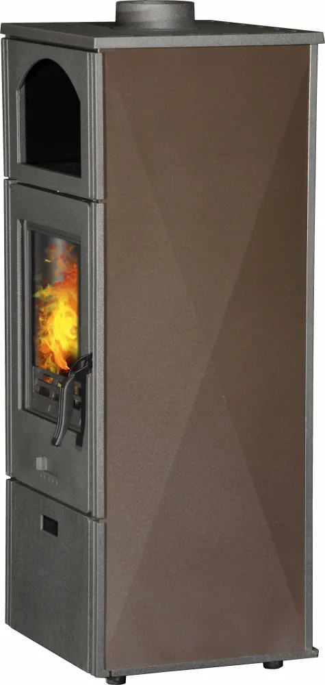 PLAMEN Litinová krbová kamna LAGUNA - hnědá