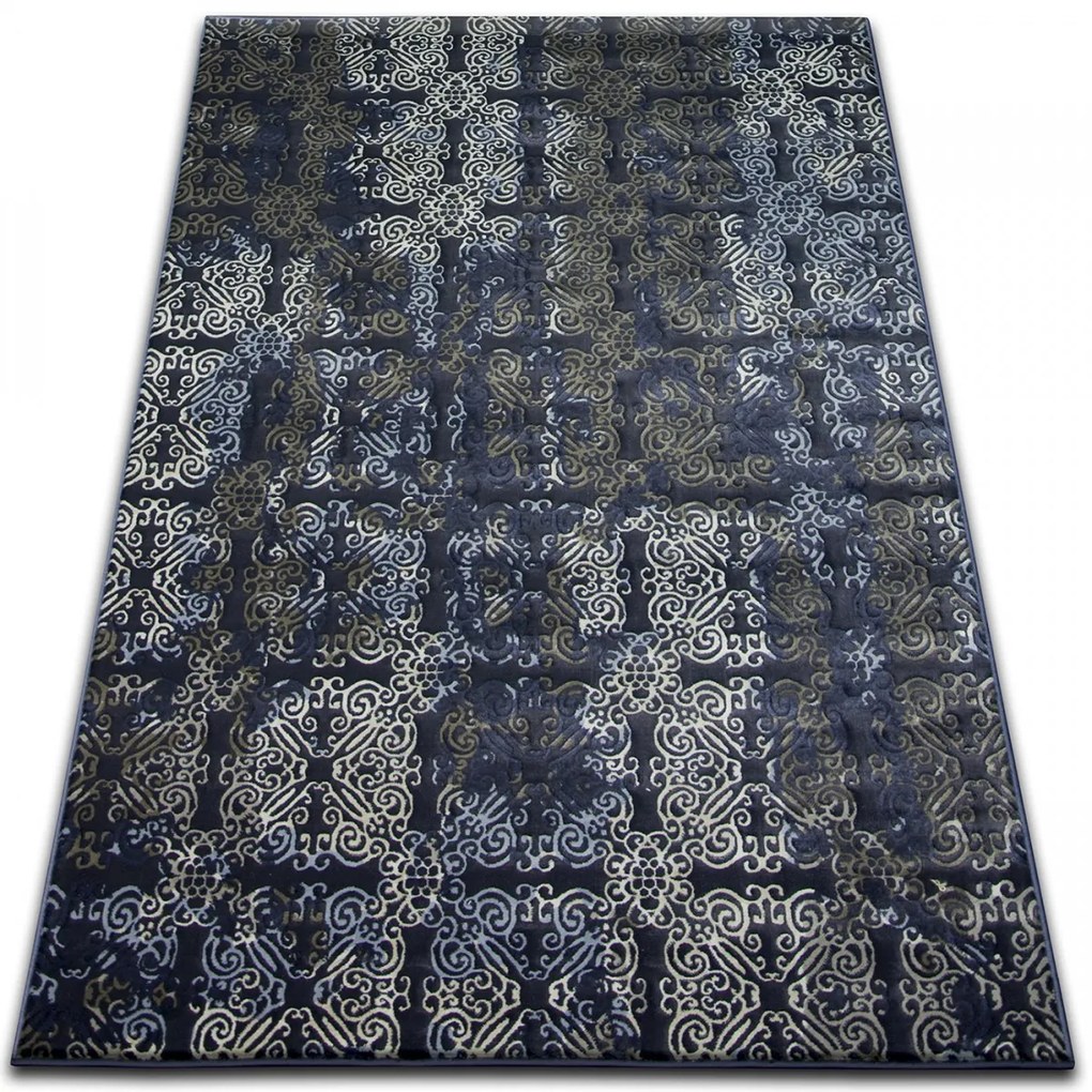 Kusový koberec DROP JASMINE 453 tmavě modrý