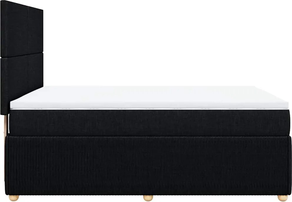 Box spring postel s matrací černá 140 x 190 cm textil 3292046