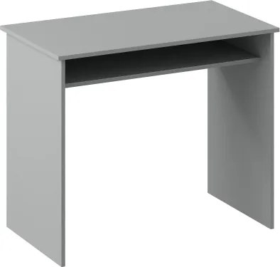 HOMCOM kompaktní počítačový stůl, jednoduchý design s 1 odkládací plochou, dřevotříska, rozměry 90d x 50š x 74v cm, šedá