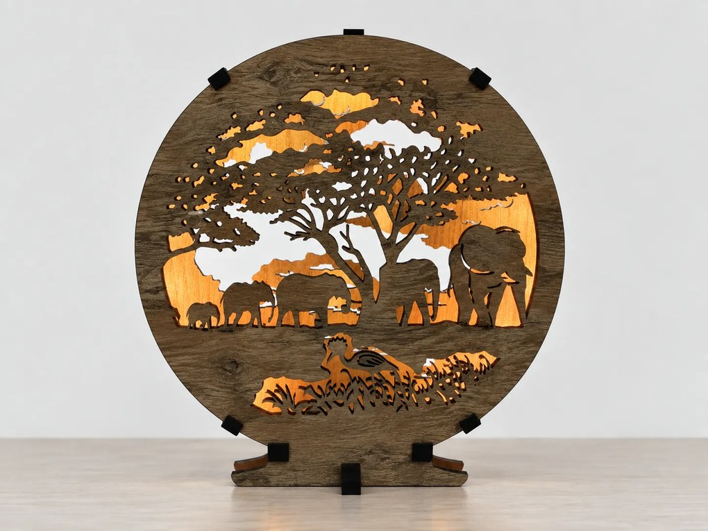 Li-Go "Sloni" lampa 20x22 cm provedení povrchu: jedle