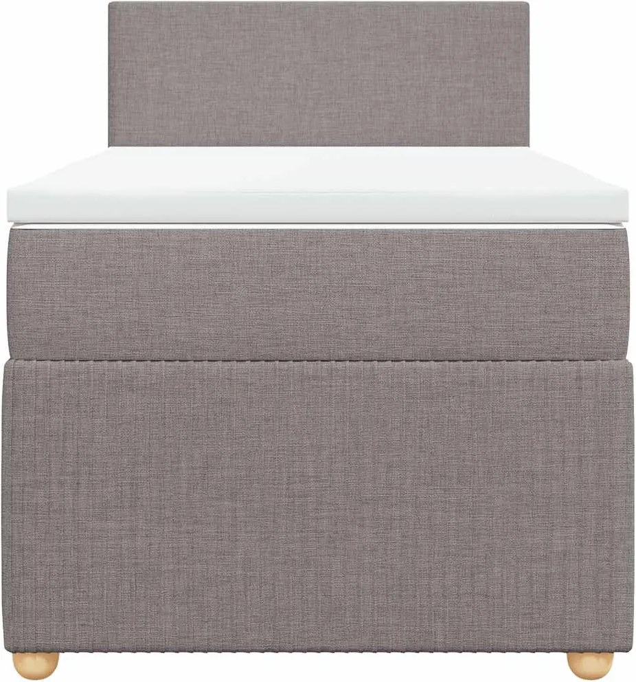 Box spring postel s matrací taupe 100 x 200 cm textil 3289664