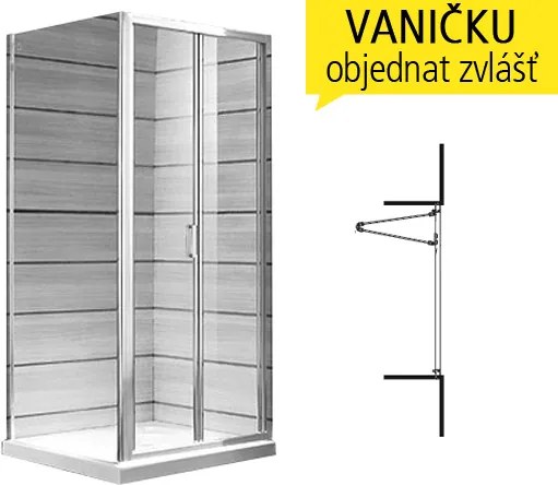 Lyra plus sprchové dveře skládací 90 cm (860-900 mm) profil:bílý, výplň:stripy/PERLA, JIKA