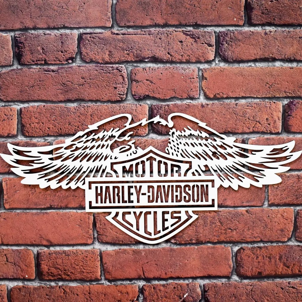 DUBLEZ | Dřevěný obraz - Logo Harley Davidson | Obraz