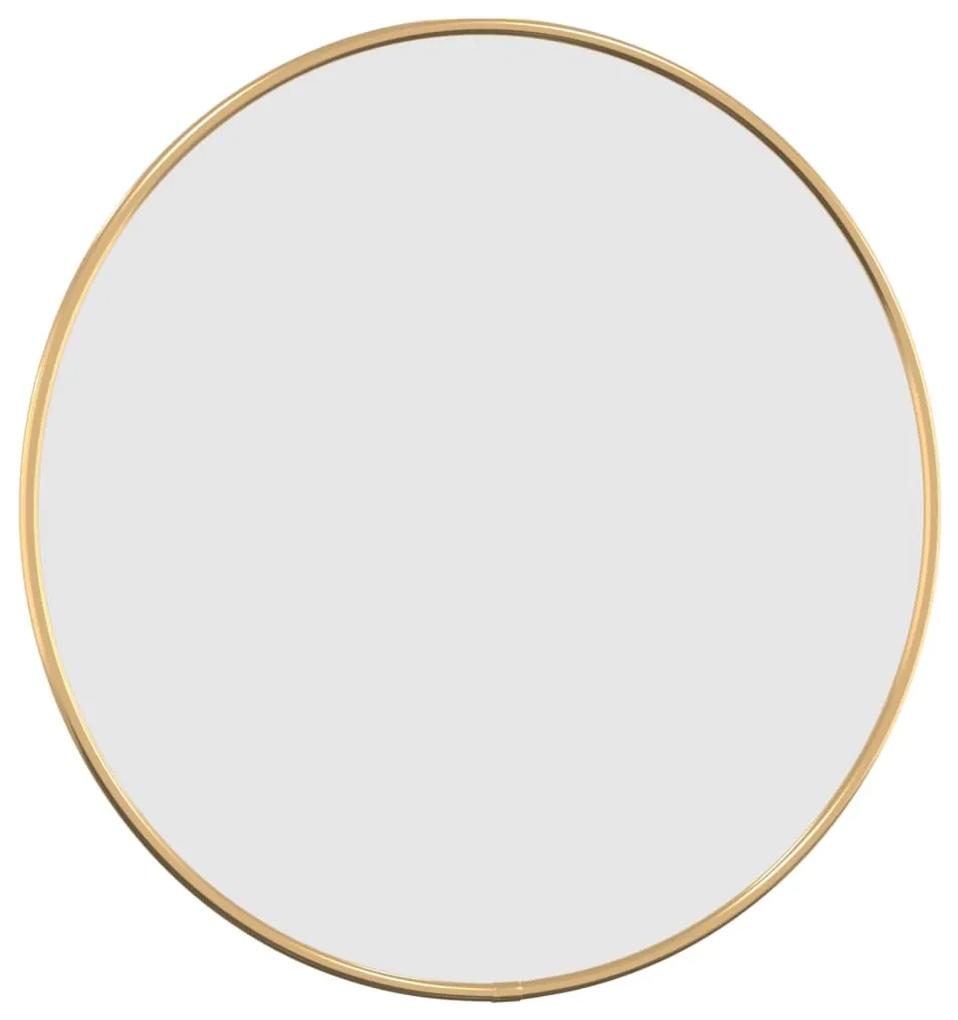 Nástěnné zrcadlo zlaté Ø 40 cm kulaté - Default Title