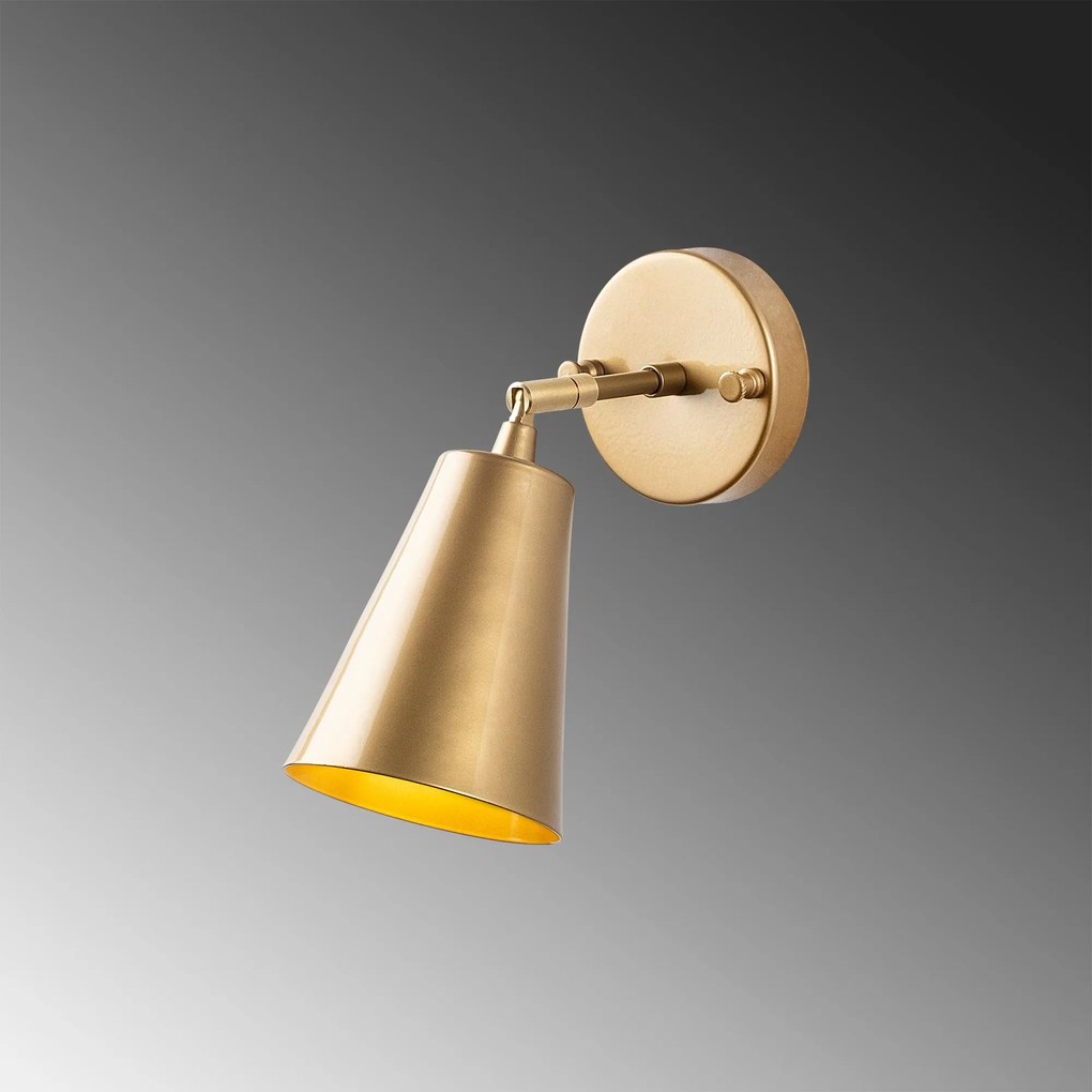 Nástěnná lampa Evander zlatá